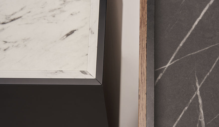 Duo White Carrara Marble-Black | EGGER